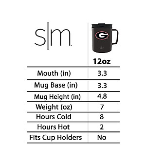 Simple Modern Officially Licensed Collegiate University of Alabama Coffee Mug with Lid | Gifts for Men Travel Thermos | 12oz Scout