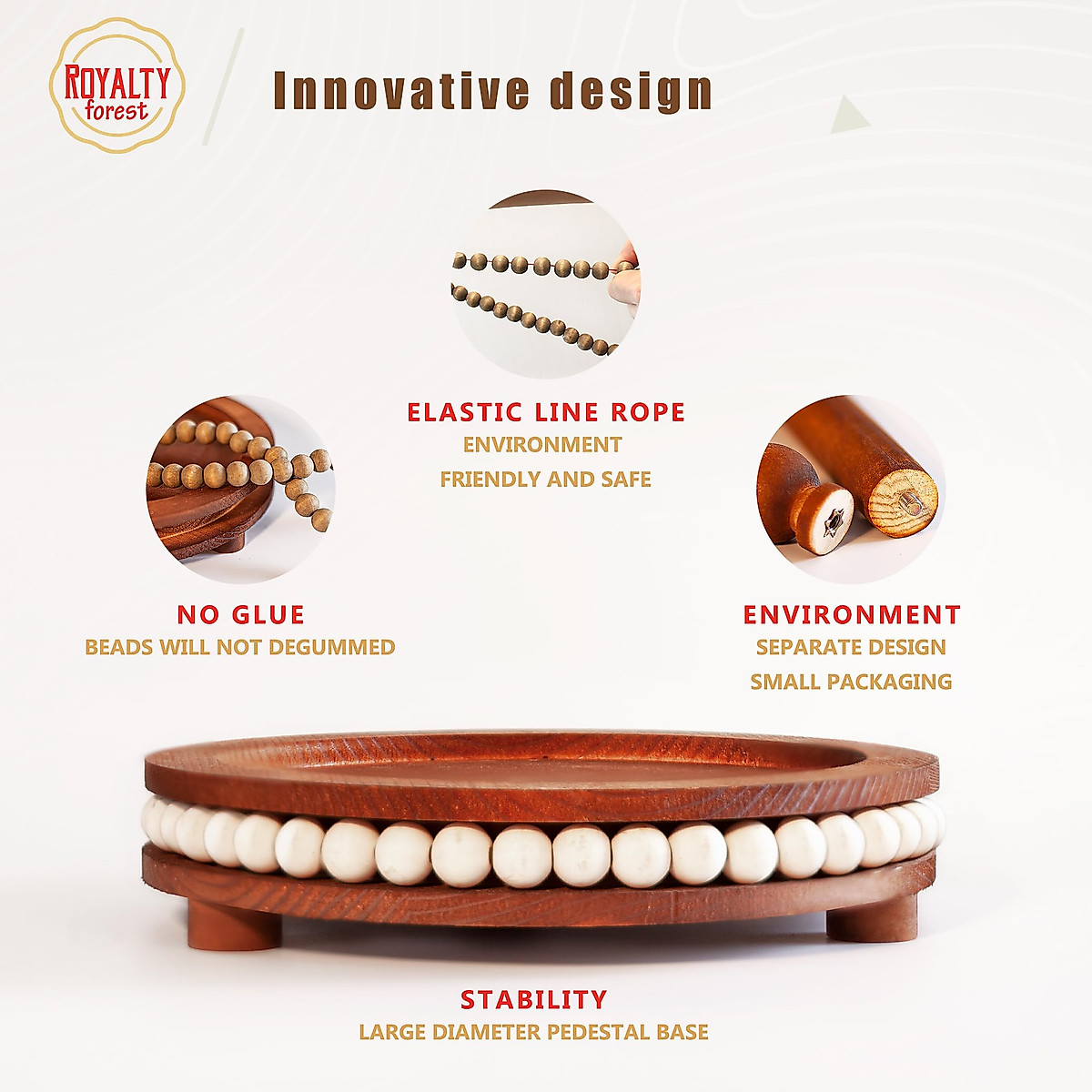 Royalty Forest Farmhouse Paper Towel Holder Wood – Handmade Wooden Paper Towel Holder Countertop for Kitchen – Brown Rustic Paper Towel Holder – Boho Decor