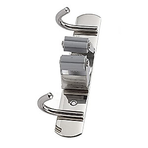 YYQTGG Mop Holder, Stainless Steel Broom Holder Silver for Garage