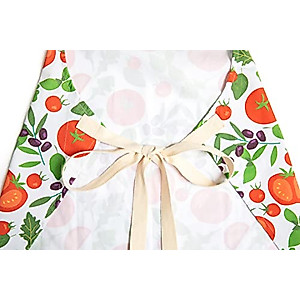 Pookie Home Pomodori Apron | Double Pockets, Adjustable Straps Unisex Bib Apron | Premium Durable Fabric | Comfortable for Kitchen, Chef, Server, Barber, Stylist, Grill