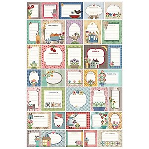 Riley Blake Home Town Fabric by Lori Holt of Bee in My Bonnet, Premium Quilting Fabric, Perfect for Quilting, Crafting, Sewing Projects and More… (Vintage Quilt Labels Home Dec Panel)