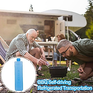 RJSQAQE Ice Packs for Cooler Long Lasting Reusable, Ice Packs Ice Crystal Boxes for Coolers, Home Freezer Blocks,Refrigerator Ice Crystal Box,Cold Freezer Packs