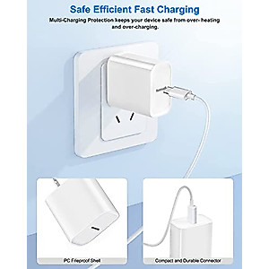 iPhone 14 Fast Charger Block [2 Pack] Cube 20W USB C Wall Charger PD Charger Fast iPhone Charging Type C Wall Charger Plug Adapter Box Brick for iPhone 13/13 Mini/13 Pro Max/12/11/SE/XR/iPad Pro/Mini