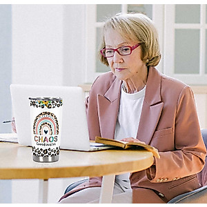 Cosictic Chaos Coordinator Tumbler, Birthday Gift For Teacher Mom Boss Lady Coworker Manager Women