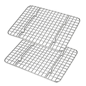 Homikit 2 Pack Wire Baking Rack, Stainless Steel 12" x 9" Bake Grill Rack for Cooking Roasting Grilling, Mesh Cooling Rack for Cookie Cake Bacon Meat Resting, Oven & Dishwasher Safe