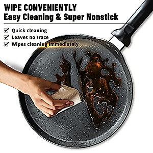 Innerwell Nonstick Crepe Pan, 11 Inch Granite Coating Flat Skillet Dosa Tawa Tortilla Pan for Roti, Comales Para Tortillas Pancake Pan, Induction Compatible, PFOA Free