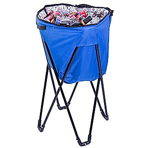 Folding Camping Outdoor Cooler Bag, Blue