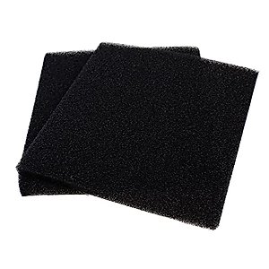 AQUANEAT 2 Pack Aquarium Bio Sponge Filter Media Pad Cut-to-Size Open Cell Foam Sheet for Fish Tank Sump (9" x 9" x 0.5") Black