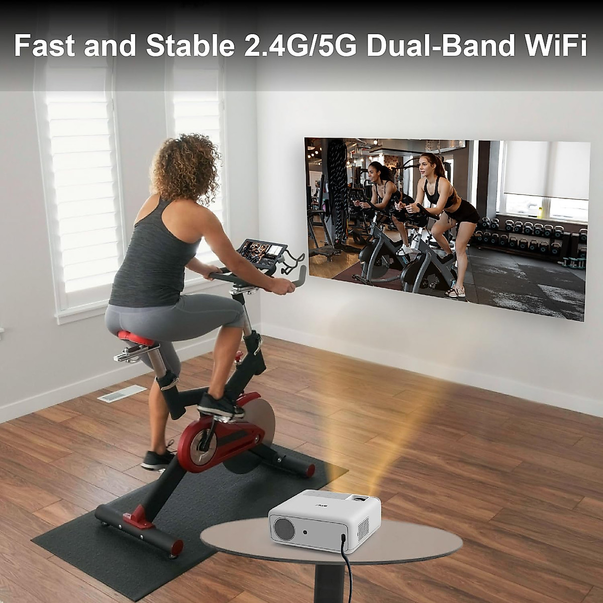 Artlii Enjoy4 Mini Projector 5G WiFi and Bluetooth, Native 1080P 210 ANSI Portable Projector for Outdoor and Indoor Use, Movie Projector Compatible with iOS, Android, Xbox, PS5, TV Stick, HDMI