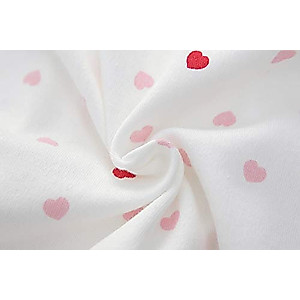 Owlivia Organic Cotton Baby Pajamas, Boys Girls 3-Pack Zip Front Sleep 'N Play Pjs, Footed Sleeper, Long Sleeve (0-3 Months, Pink heart)