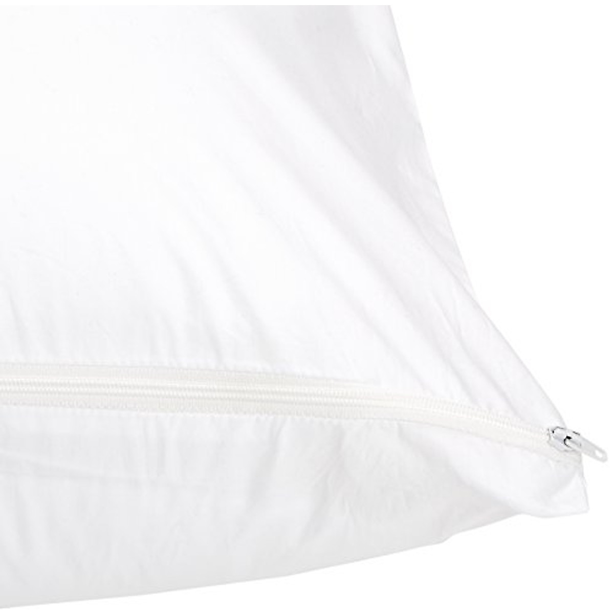 Amazon Basics 100% Cotton Hypoallergenic Pillow Protector Case Body, White, 55" L x 21" W