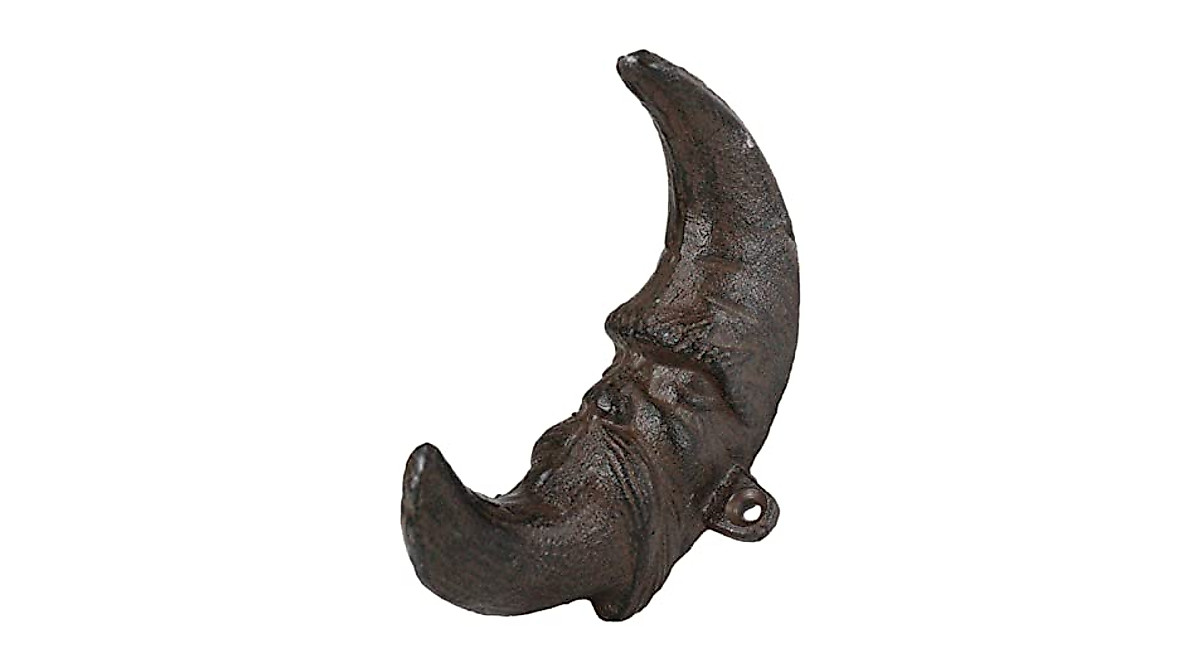 Rustic Crescent Moon Wall Hook for Home Decor