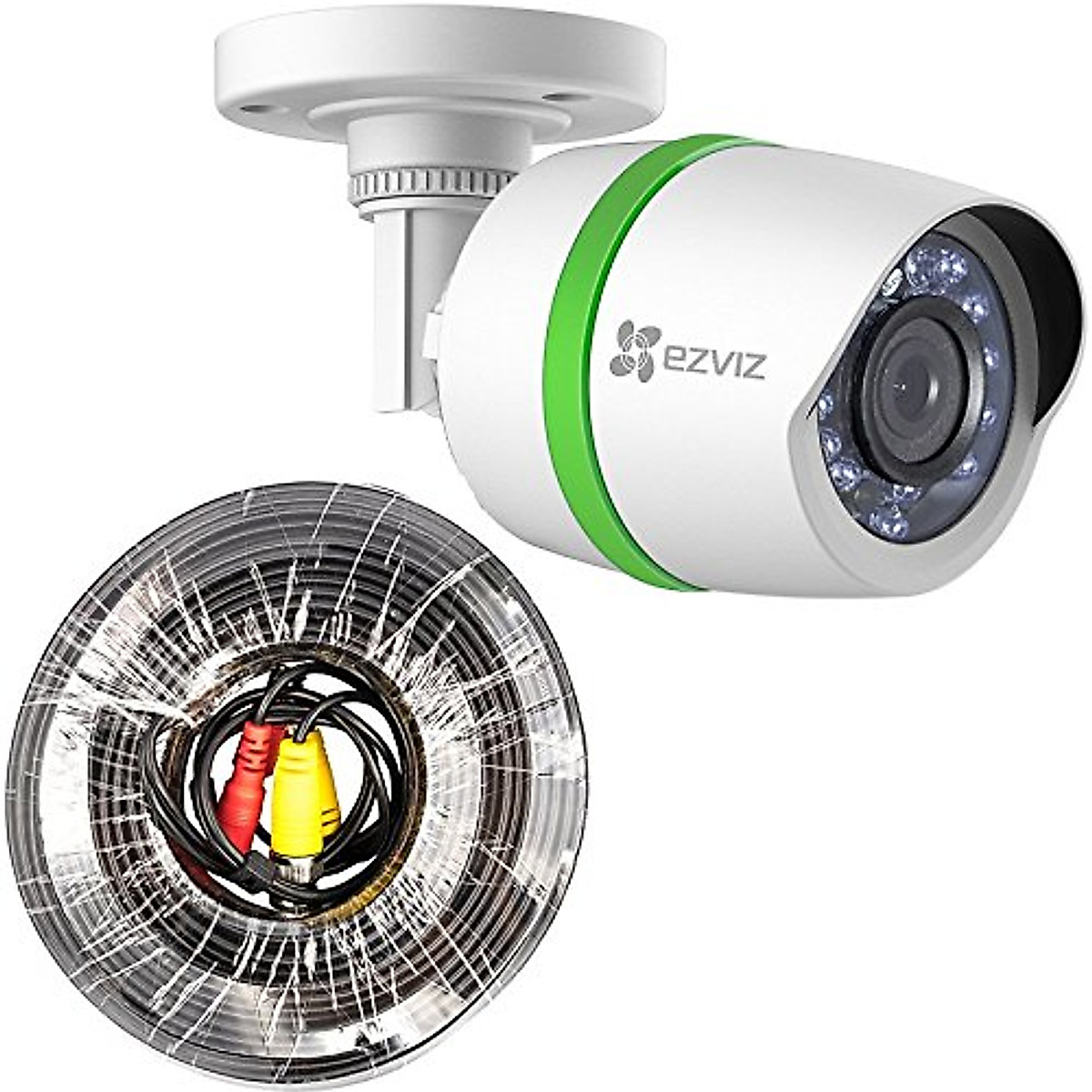 EZVIZ 1080p Single Bullet Camera for Home Security System with 60ft Network Cable