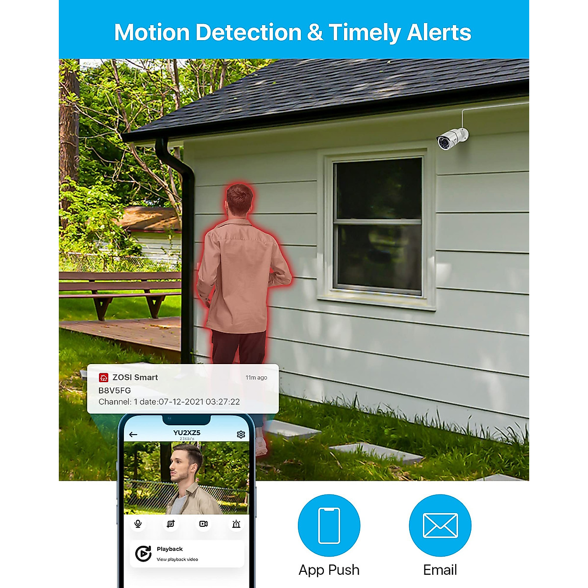 ZOSI ZG2615E 5MP PoE IP Camera Bullet Camera with Night Vision for Outdoor Indoor Power Over Ethernet Surveillance System,Only Work with ZOSI PoE NVR,ZR16DK,ZR08EN,ZR08DN,ZR08PN