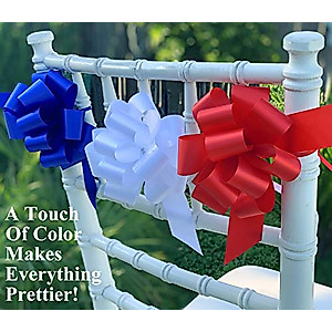 Red Christmas Gift Pull Bows - 5" Wide, Set of 10, Memorial Day, 4th of July, Gift Bows, Wreath, Garland, Gift Basket, Presents, Birthday, Fundraiser, Decoration, Valentine's Day