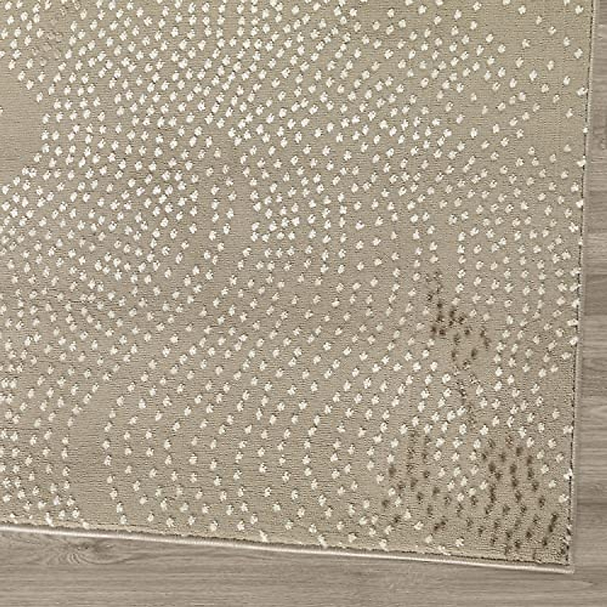 Antep Rugs Abstract 8x10 Dotted High-Low Textured Indoor Area Rug BAB5863 (Beige, 7'10" x 10')