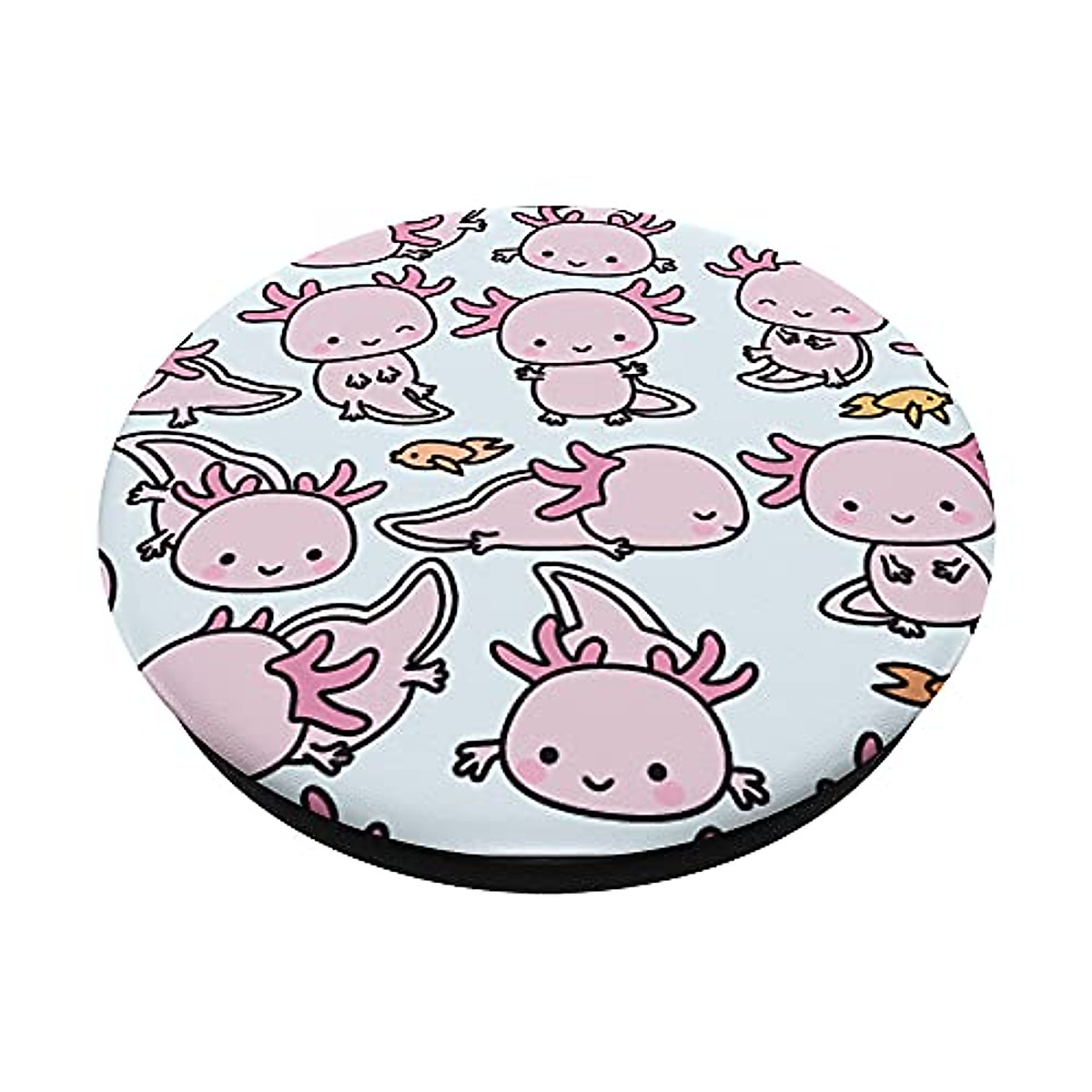 Pink Axolotl Pattern Cute Kawaii Salamander Amphibian PopSockets Swappable PopGrip