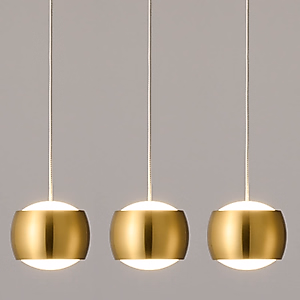 ADCTHOME Modern LED Dimmable Pendant Light fixtures,Mini Island Pendant Lighting for Kitchen Island Dinning Room,Bedroom,Bar, Kitchen Island Ceiling Hanging Light Fixtures(gold-3-Pack)