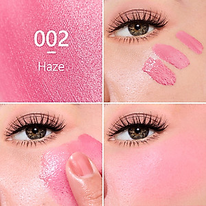 Liquid Blush, Cream Blush Makeup, Natural-Looking Matte Blush for Cheeks, Lightweight, Breathable Feel, Long-Wearing, Smudge Proof, Dewy Finish, Cruelty-free (002-Haze)
