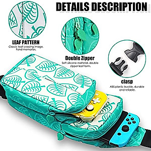 AOPUTTRIVER Travel bag for Nintendo Switch, Carrying Case for Nintendo Switch with Large Capacity, IP65 Waterproof for Nintendo Switch, Console, Dock, Joy-con Grip & Accessories (Turquoise Series)