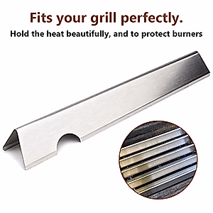 Uniflasy 66033 Stainless Steel Flavorizer Bars for Genesis II/LX 400, Genesis II E410, E435, S435 (2017 and Newer) Series Gas Grills 17 inch Heat Plates Flavor Bar for Weber 66796 66797
