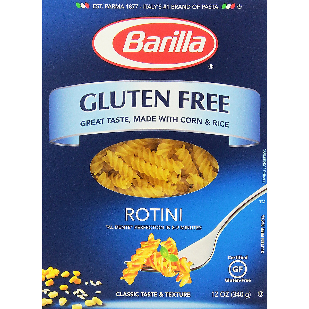 Barilla Gluten Free Rotini, 12 oz (Pack of 8)