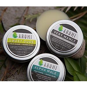 Aromi Solid Cologne | Spicy, Citrus Men's Fragrance, Oakmoss Scent, Vegan, Cruelty-free, Father's Day Gift Idea, Travel, Alcohol-free (Sweet Dude)