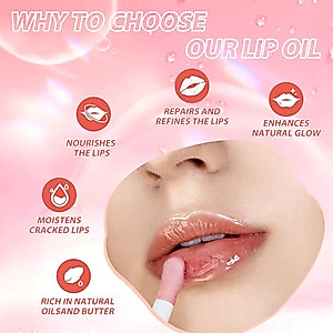 LANGMANNI Moisturizing Lip Oil,No-Sticky Lip Gloss Lip Balm Lip Care,Fruit Flavoured Lip Oil For Dry Lip's Moisturizing Hydrating And Nourishing ((Chocolate+Coco))