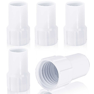 WXJ13 4PCS 1-1/2 Inch Pool Hose Cuff Swimming Pool Cleaning Hose Fittings Threaded Hose Cuff Pool Cuff Replacement Parts for Spiral Wrap Swimming Pool Vacuum Hose