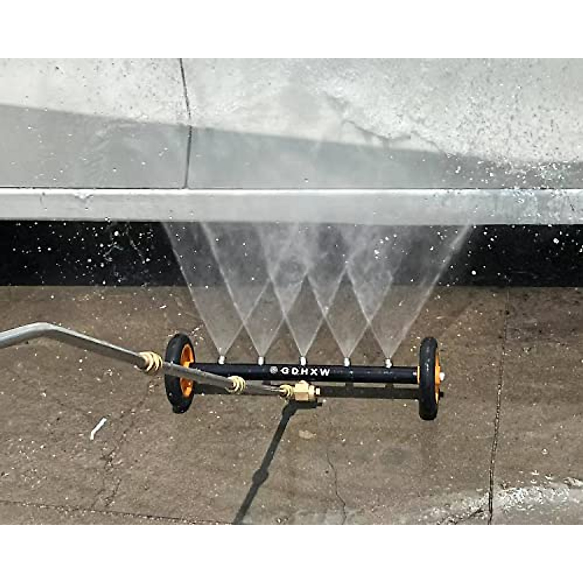GDHXW Dual-Function 5 Nozzles Undercarriage Cleaner Undercarriage Washer Water Broom 3 Extension rod MAX 5000PSI Large 18 IN