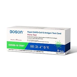Rapid SARS-CoV-2 Antigen Test Card, 1 Pack, 8 Tests Total, FDA EUA Authorized OTC at-Home Self Test, Results in 15 Minutes, Convenient and Comfortable to use
