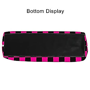 Women Fashion Handbags, Shoulder Bag,Tote Bag, Big Capacity Handbag, PU leather handbag, Beach Tote Bags, Weekender Travel Bag, travel, shopping, Pink and Black Plaid