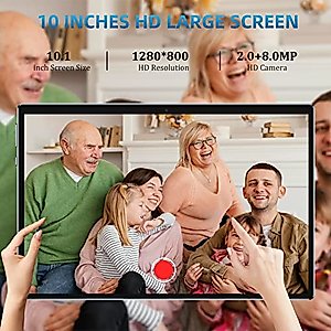 2 in 1 Tablet, 10 inch Android 11 Tablet with Keyboard 4GB+64GB+512GB Expandable Dual Camera, IPS Touch Screen Tablet Computer, WiFi, Bluetooth, Long Battery Life, Google Certified Tablet PC, Black