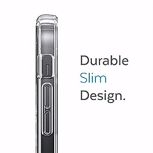 Speck Products Presidio Perfect Clear + MagSafe iPhone 12 Pro Max Case, Clear/Clear