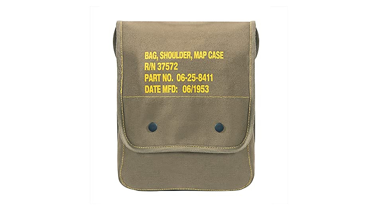 Rothco Canvas Map Case Shoulder Bag - Durable & Spacious