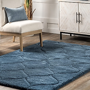 nuLOOM Elsie Contemporary Shag Area Rug, 8x10, Teal
