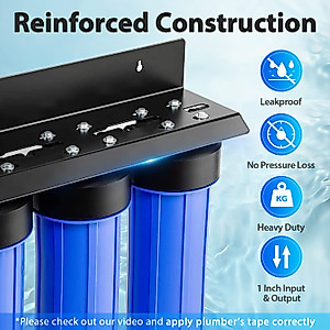 iSpring Whole House Water Filter System + Spin Down Sediment Water Filter