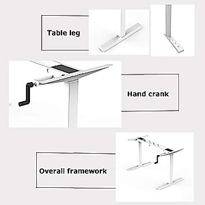 Bookshelf Height-Adjustable Standing Desk Base, Heavy-Duty Steel Desk Frame, Manually Adjustable Desk Lifting Table, for Home Office
