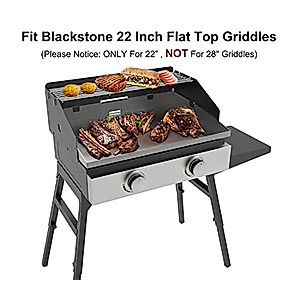 Upgraded Griddle Wind Screen for Blackstone Griddles 22 Inch, Wind Guard and Warming Rack Replacement Parts for Blackstone Griddle Accessories