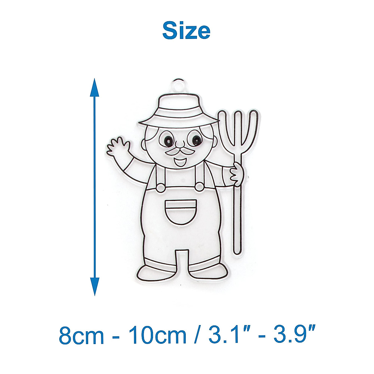 Baker Ross FE538 Farm Suncatcher Craft - Pack of 10, Stained Glass Effect for Kids to Decorate and Display for Arts and Craft Activities