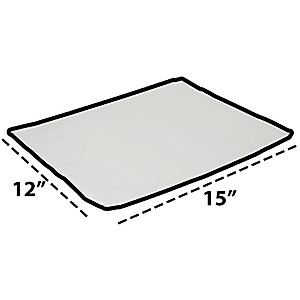 CuteBox 100pc White Flat Paper Gift Bags (12" x 15") for Merchandise, Crafts, Party Favors, Retail, Handmade Goods, Arts and Crafts, Outdoor Events, Holidays, Weddings