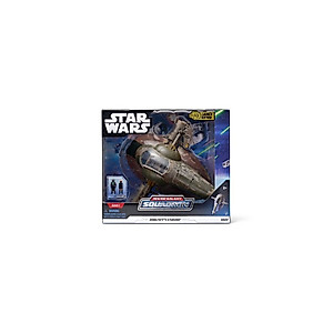 STAR WARS Micro Galaxy Squadron Starship Class Boba Fett’S Starship - 7-Inch Vehicle with 1-Inch Boba Fett and Fennec Shand Micro Figures