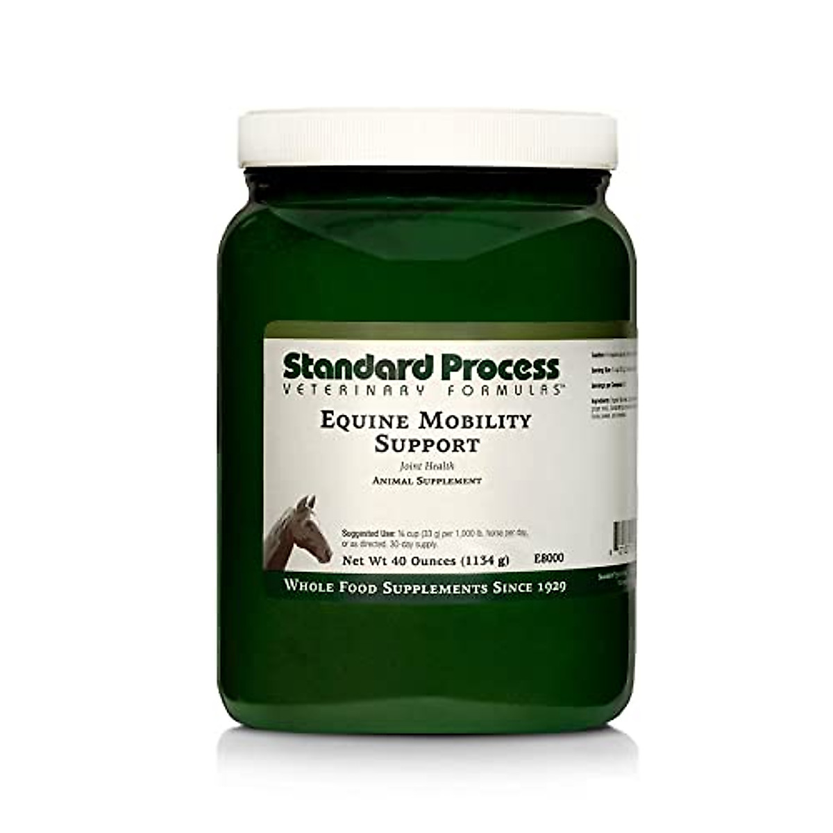 Standard Process Equine Mobility Support - Whole Food Horse Supplies for Antioxidant, Flexibility and Joint Support - Joint Supplement with Ginger Root, Glucosamine Sulfate, Chondroitin Sulfate - 40oz
