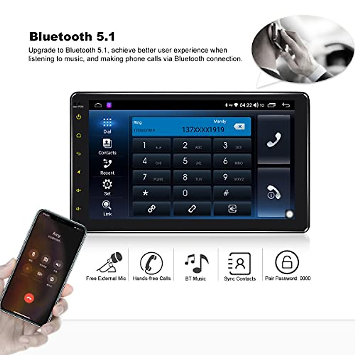 JOYING 9 Inch Single Din Touch Screen Car in-Dash Navigation GPS Units Android 10 IPS Screen 1280x720 Car Stereo Multimedia Player 4GB+64GB Support 4G SIM Card/5Ghz WiFi/FM Radio/DVR/Bluetooth 5.1