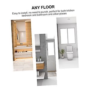 HOLIDYOYO 2sets Wall Storage Mounted Shelf Toilet Shelves Hitch Storage Rack Hanging Shelves Wall Mounted Shelves Bathroom Storage Floating Shelf Wall Storage Shelf White Pp