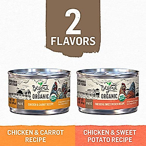 Beyond Purina Organic Pate Wet Cat Food Variety Pack, Organic Chicken Adult Recipes