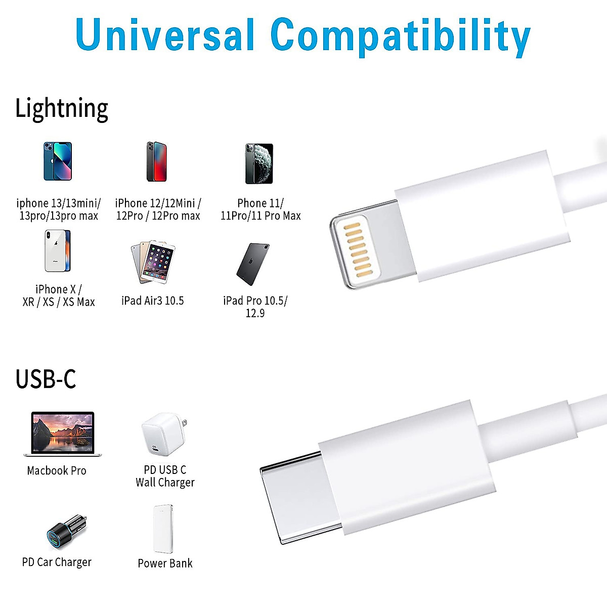 【Apple MFi Certified】USB C to Lightning Cable,Belcompany 2 Pack iPhone Fast Charger Cable Power Delivery Lightning to USB C Charger Cord for iPhone 12 Pro Max/11 Pro/X/XS/XR/8 P/iPad/AirPods Pro-6.6ft