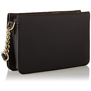 Calvin Klein Hayden Saffiano Organizational Crossbody, Black/Gold