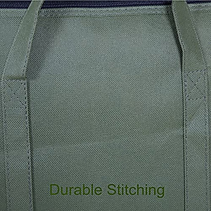 Wismart Large Capacity Zippered Clothes Storage Bags with Plastic Clear Window and Durable Handles Great for seasonal storage, Bedding, Blankets ,Foldable with Sturdy Zipper, 2 Pack, Green (Large, Green-2Pack)