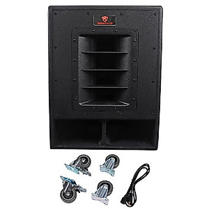 Rockville RBG15FA 15" 2400w Active Powered Pro Subwoofer Folded Horn PA/DJ Sub, Black